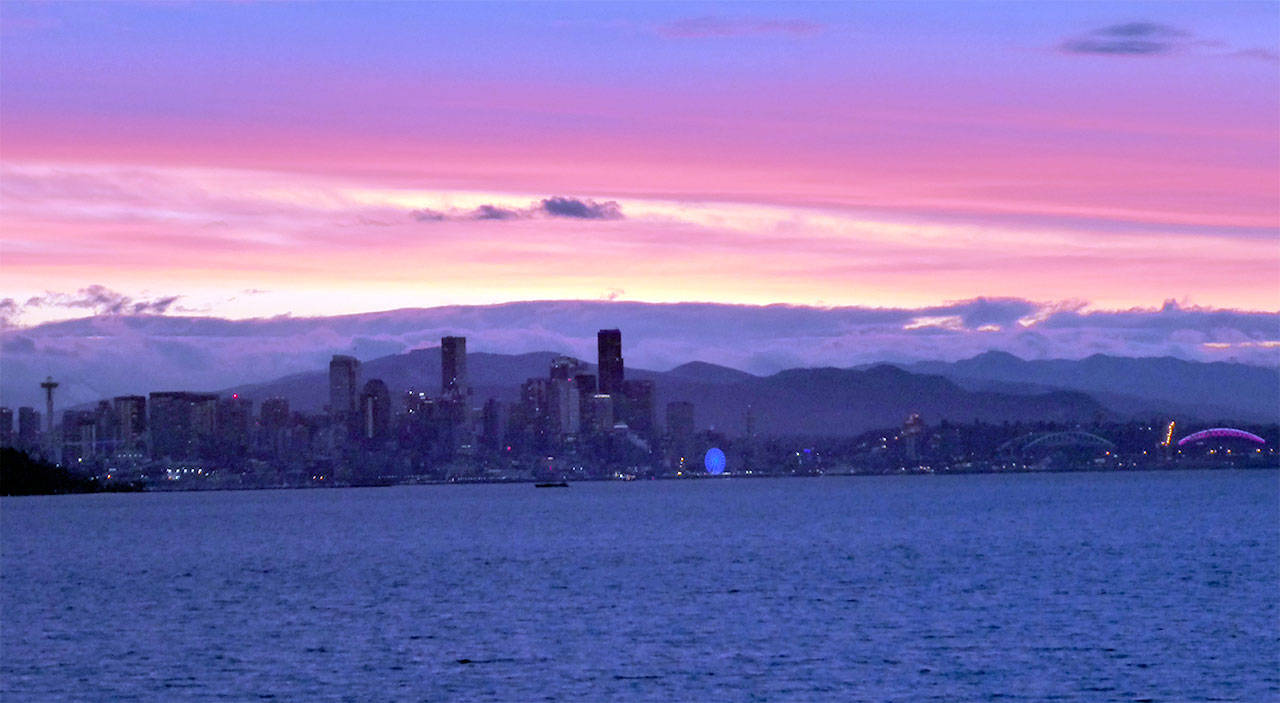 Sunrise over Seattle | Bainbridge Island Review