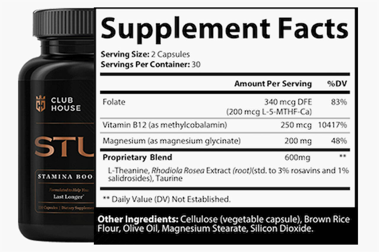 ClubHouse Stud Formula: Review Benefits of Supplement Ingredients | Bainbridge Island Review