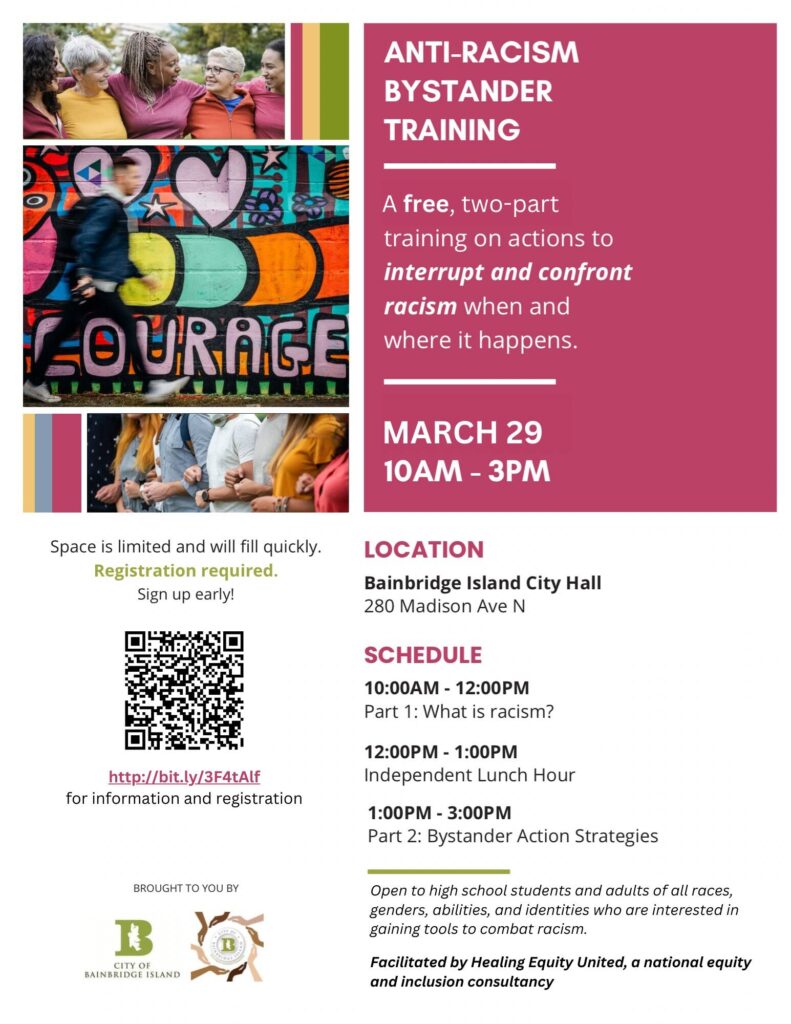 BI to host 2nd anti-racism bystander training | Bainbridge Island Review