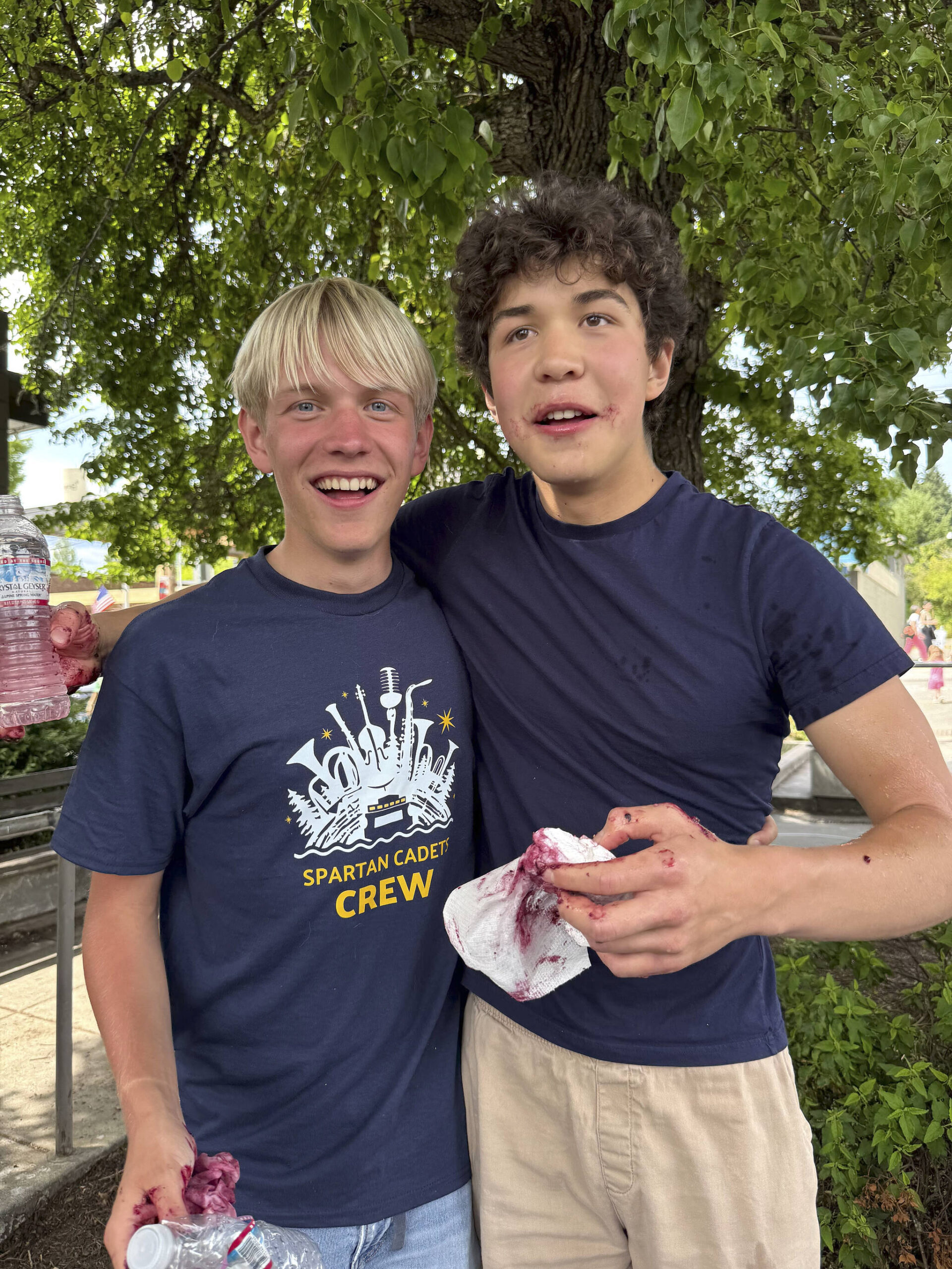 BHS band duo wins pie-eating contest, help raise money for program ...